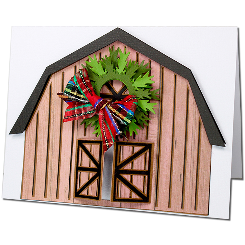 JMRush Designs: Winter Barn Card