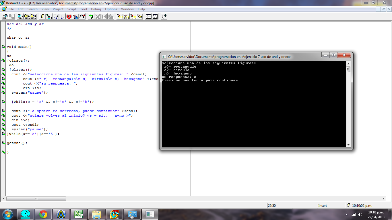 C++: Uso de And y Or (Ejercicio 7).