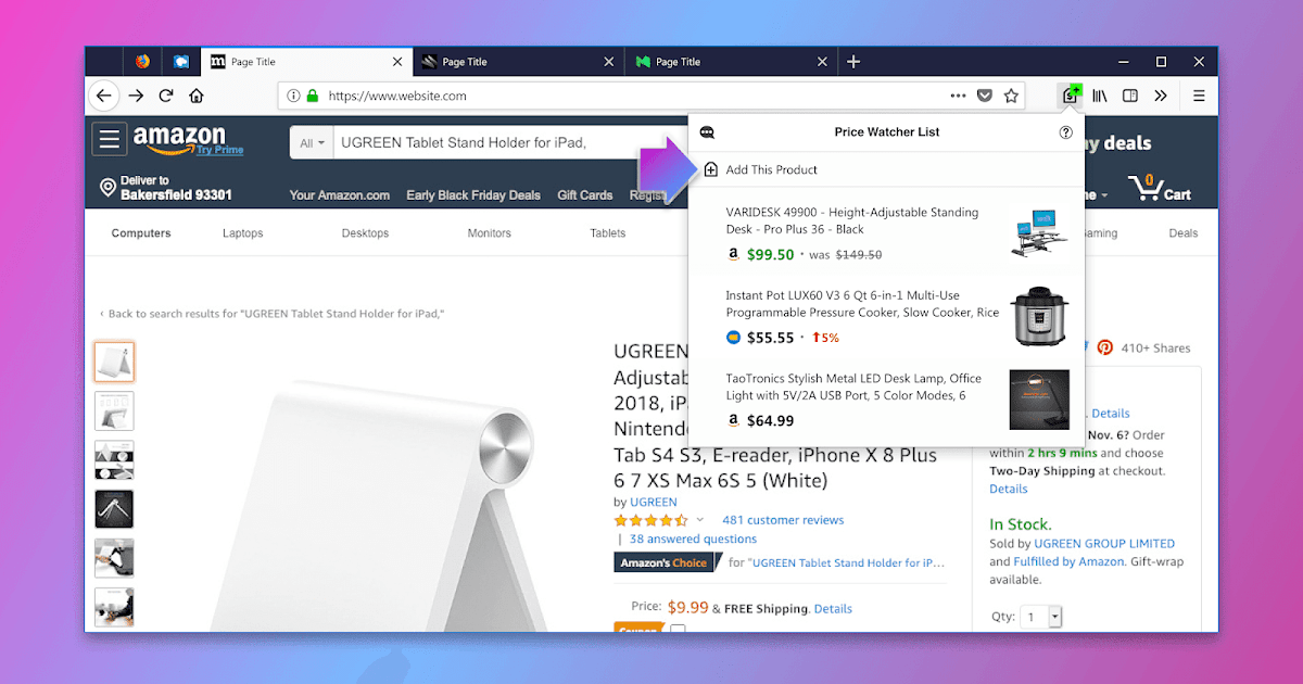 Firefox pronto notificará cuándo un producto baja de precio | CompuTekni
