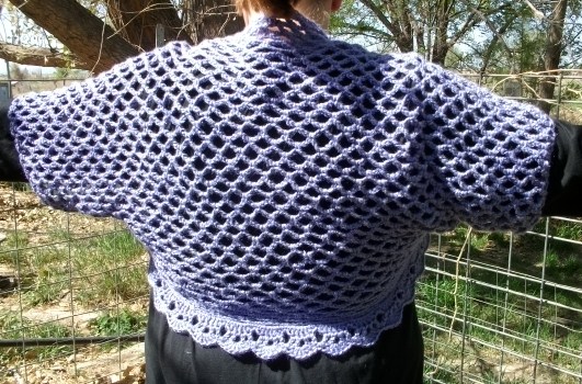 Copper Llama Studio: Plus Size Fish Net Crochet Shrug Pattern