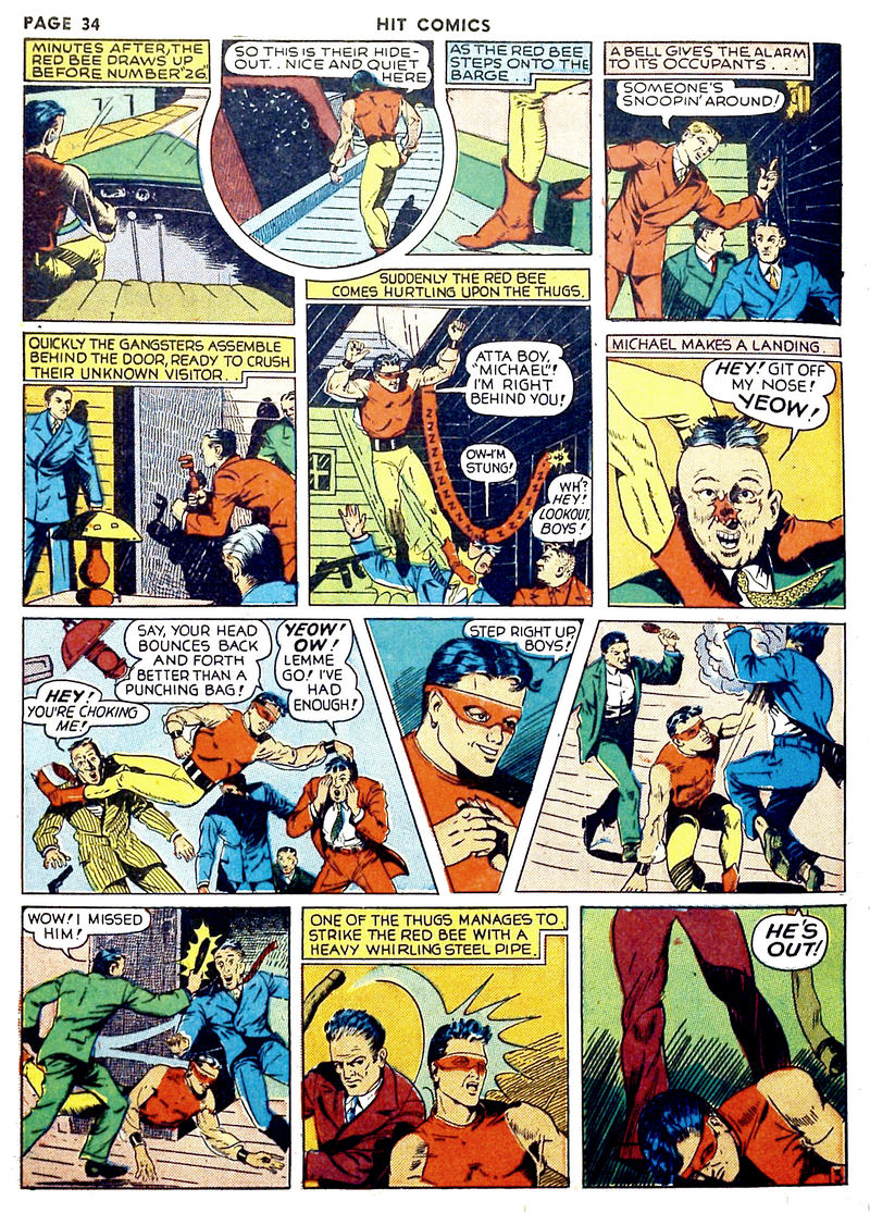 Pappy's Golden Age Comics Blogzine: Number 2330: Red Bee, stay away from me