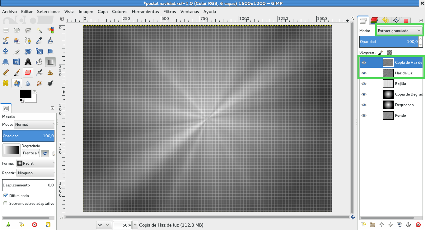 Diis deabusque: Postal de Navidad con GIMP
