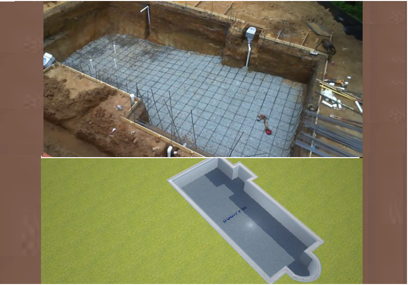 Swimming pool construction process, 3D reproduction - FantasticEng
