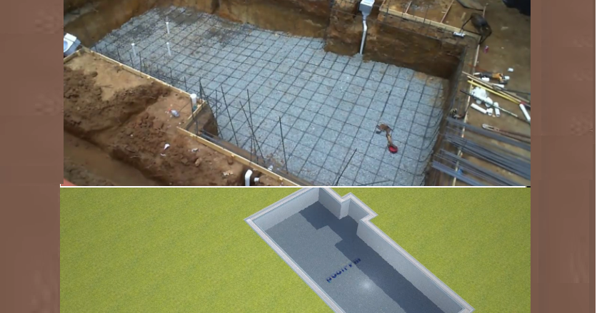 Swimming pool construction process, 3D reproduction - FantasticEng