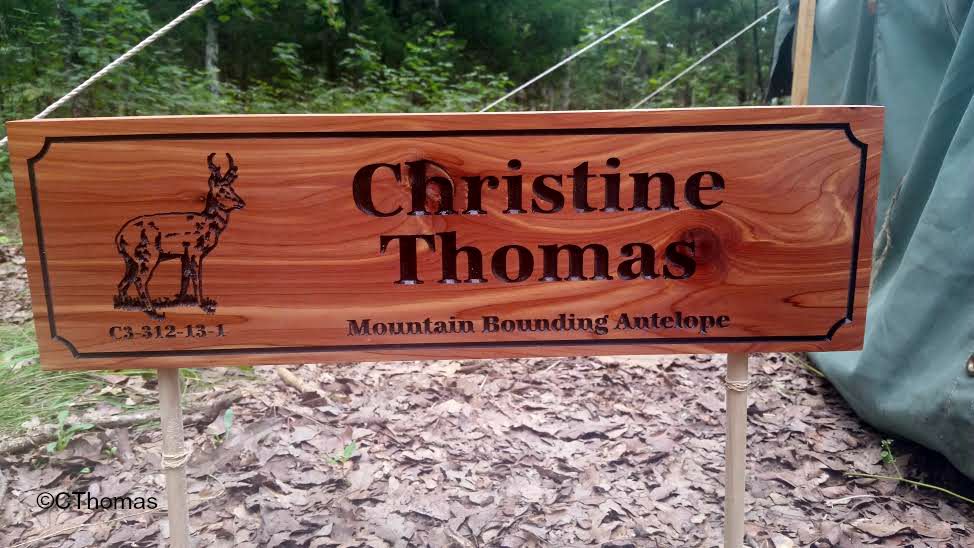 Wood Badge Tent Sign