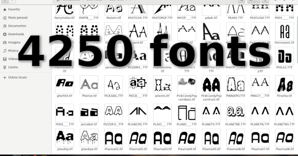 Super pacote com 4250 fonts para o seu GNU/linux