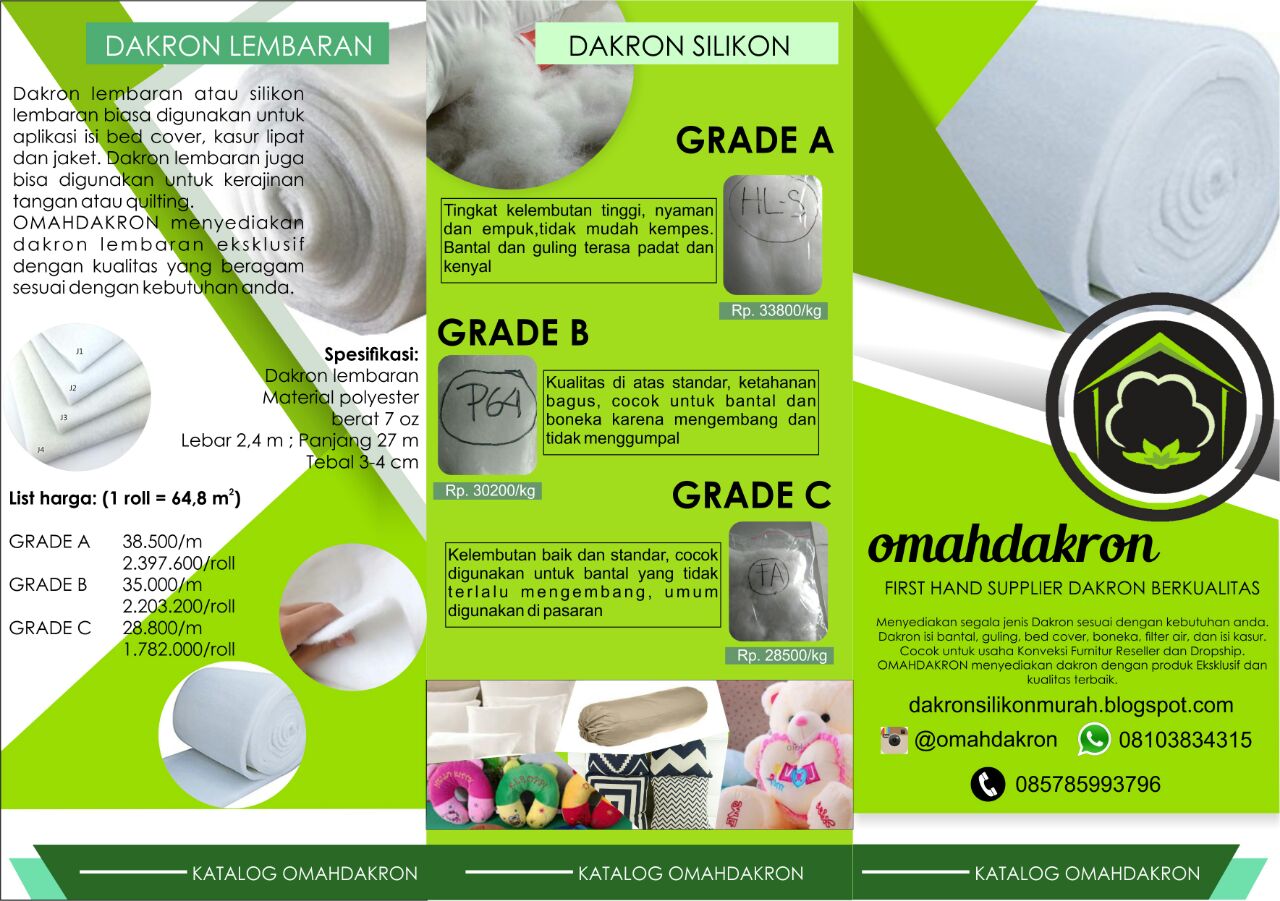 Dakron silikon lembaran Malang