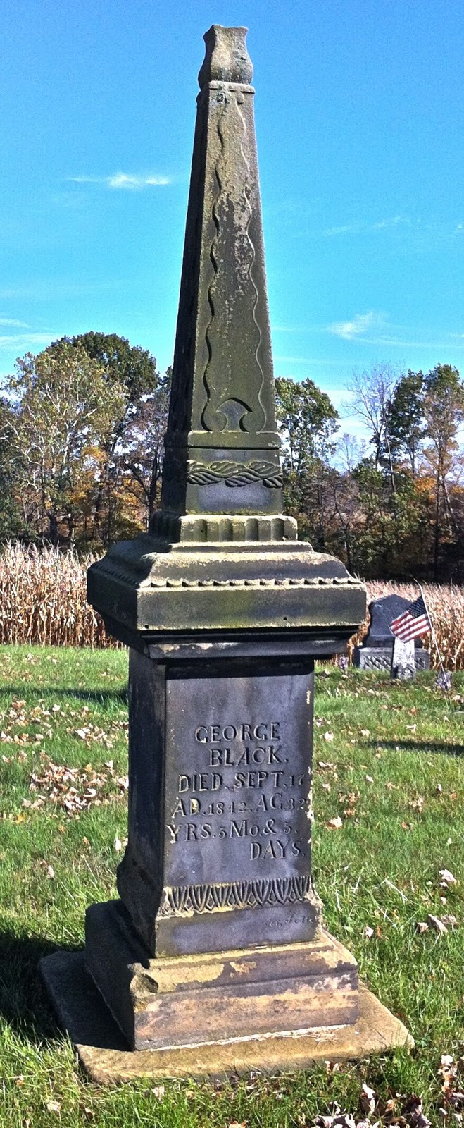 Gravestoned: Pedestaled obelisk