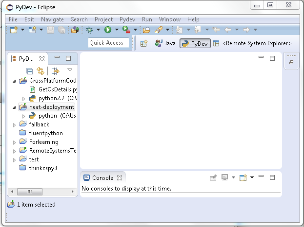 Setting Up Eclipse for Python development with Remote System Explorer