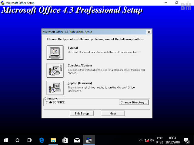 Instalando e usando o Microsoft Office 4.3 no Windows 10