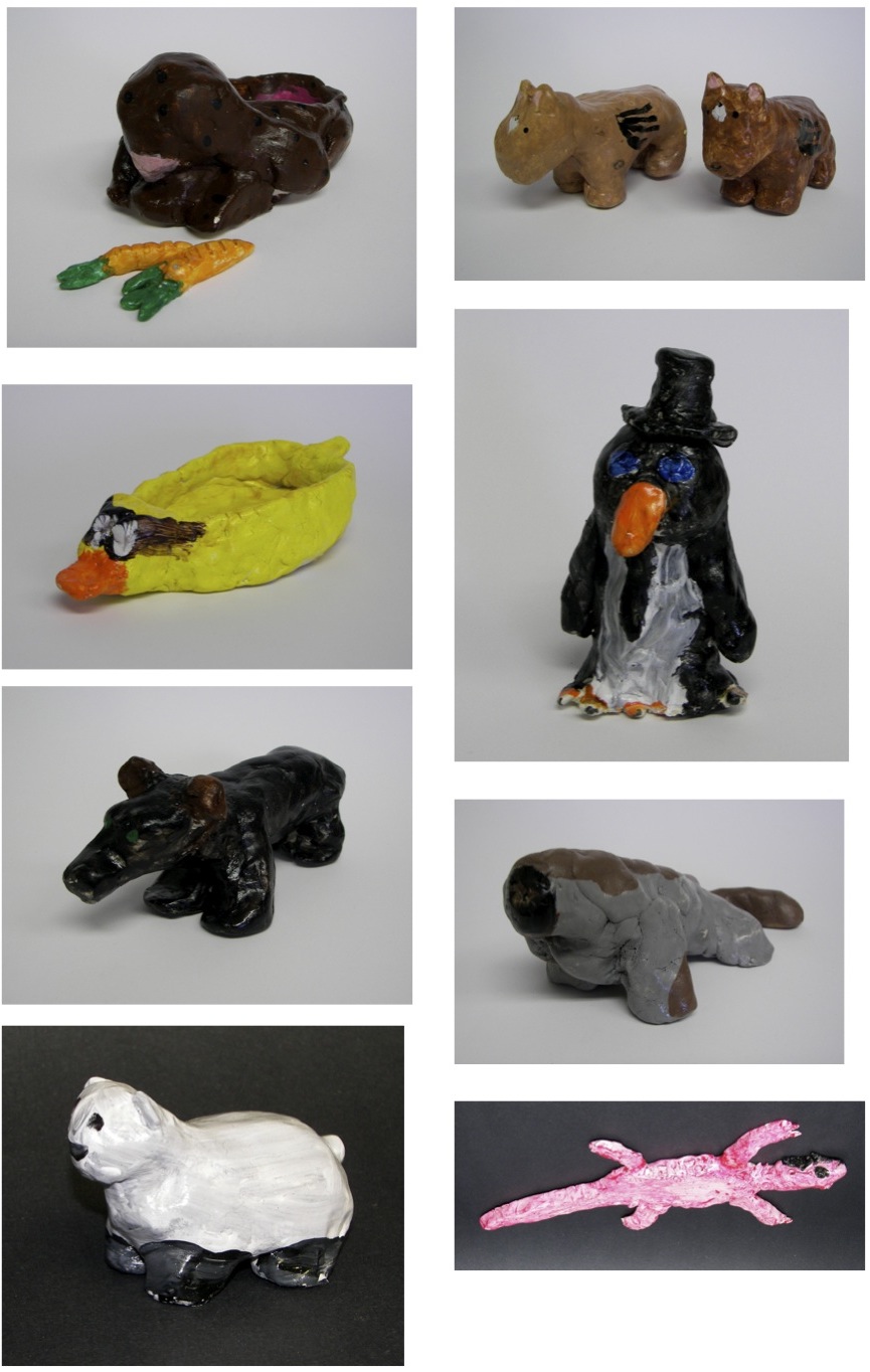 The Rolling Artroom: clay animals 4th-6th grade