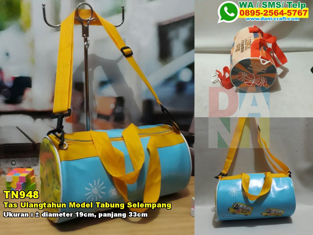 Tas Ulangtahun Model Tabung Selempang | Souvenir Pernikahan