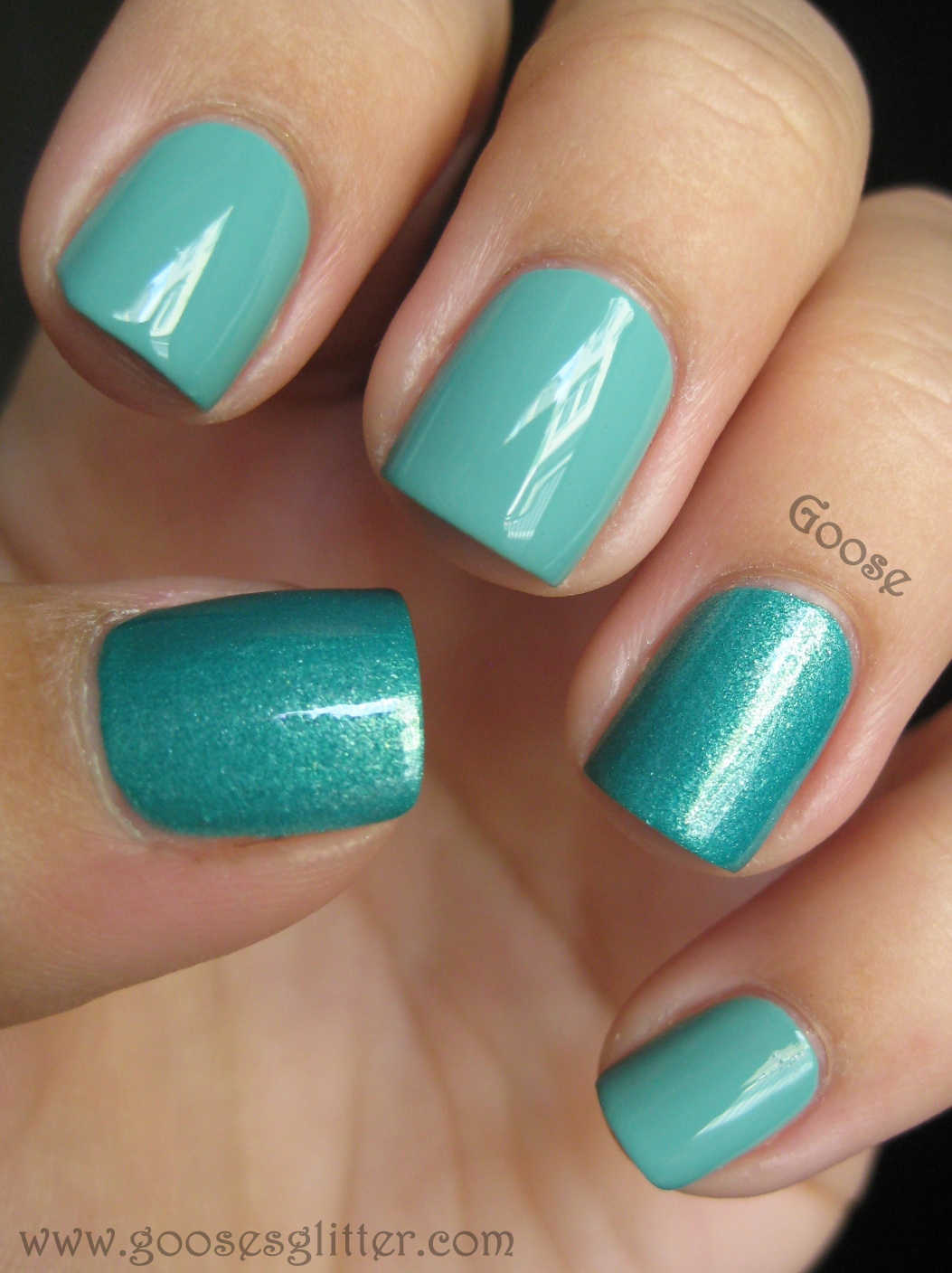 Goose's Glitter: Zoya Beach and Surf: Accent Nails