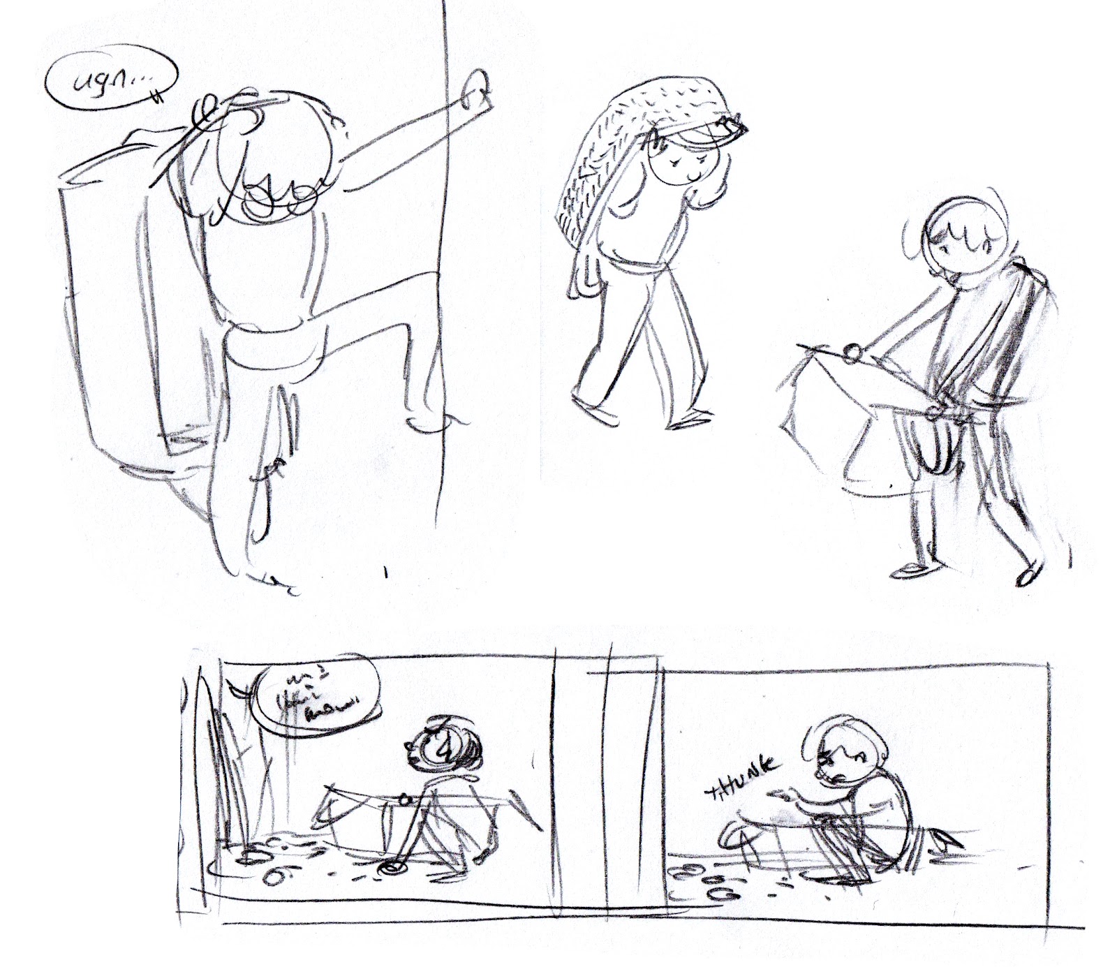 Lark Animation - Blog: Myst Comic - Thumbnail Sketches (Chapter 2)