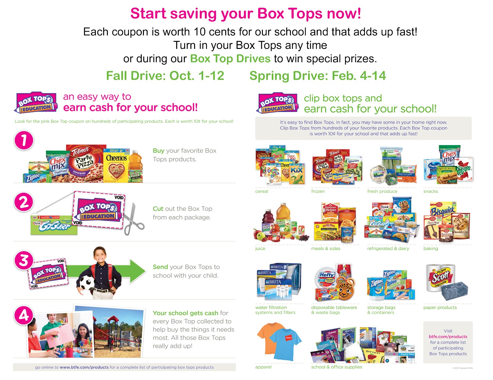 CCA Parent Teacher Fellowship: Fall Box Tops Drive is here!
