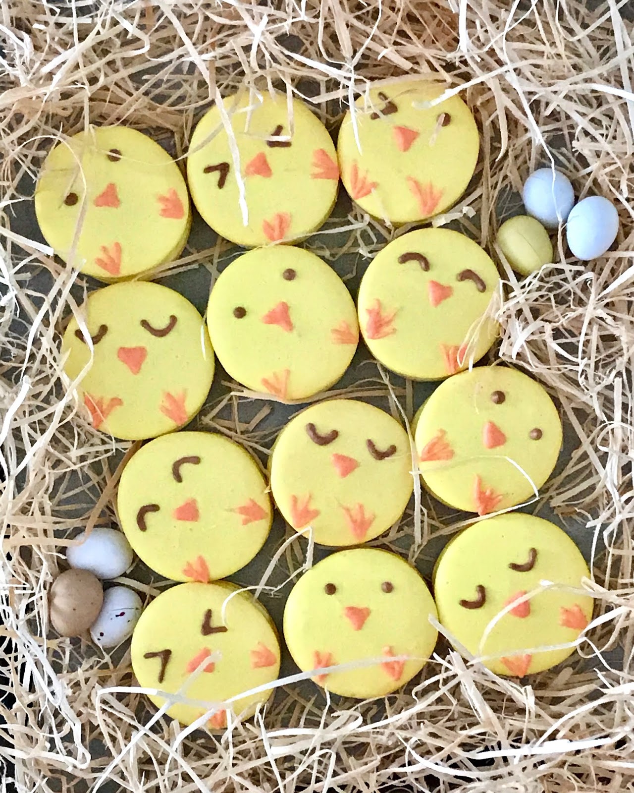 Easter Baby Chick Macarons