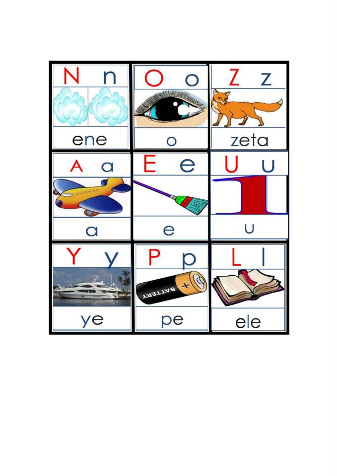 Lotería para trabajar palabras, silabas y letras - SOY DOCENTE MAESTRO ...