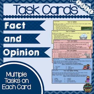 Classroom Freebies Too: Fact and Opinion Task Cards