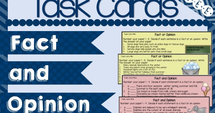 Classroom Freebies Too: Fact and Opinion Task Cards