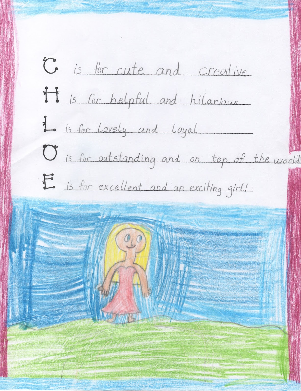 Mrs. Huff's Stuff: Authors and Artists Writing Club!: Name Poems