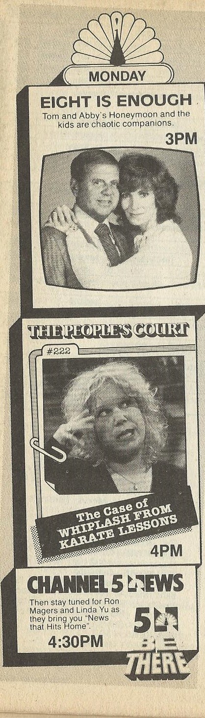 The TV Guide Historian: WMAQ(5) Late Afternoon Lineup Ad