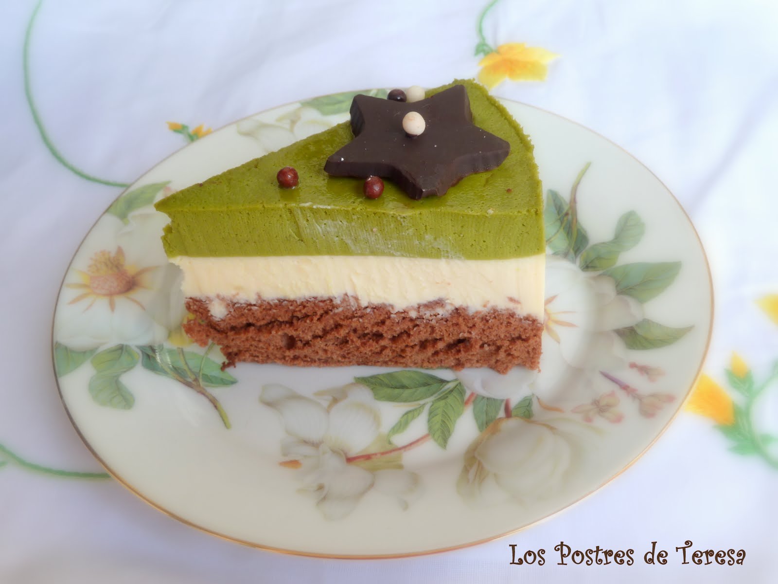 Los Postres de Teresa: Tarta de Chocolates y Té Matcha