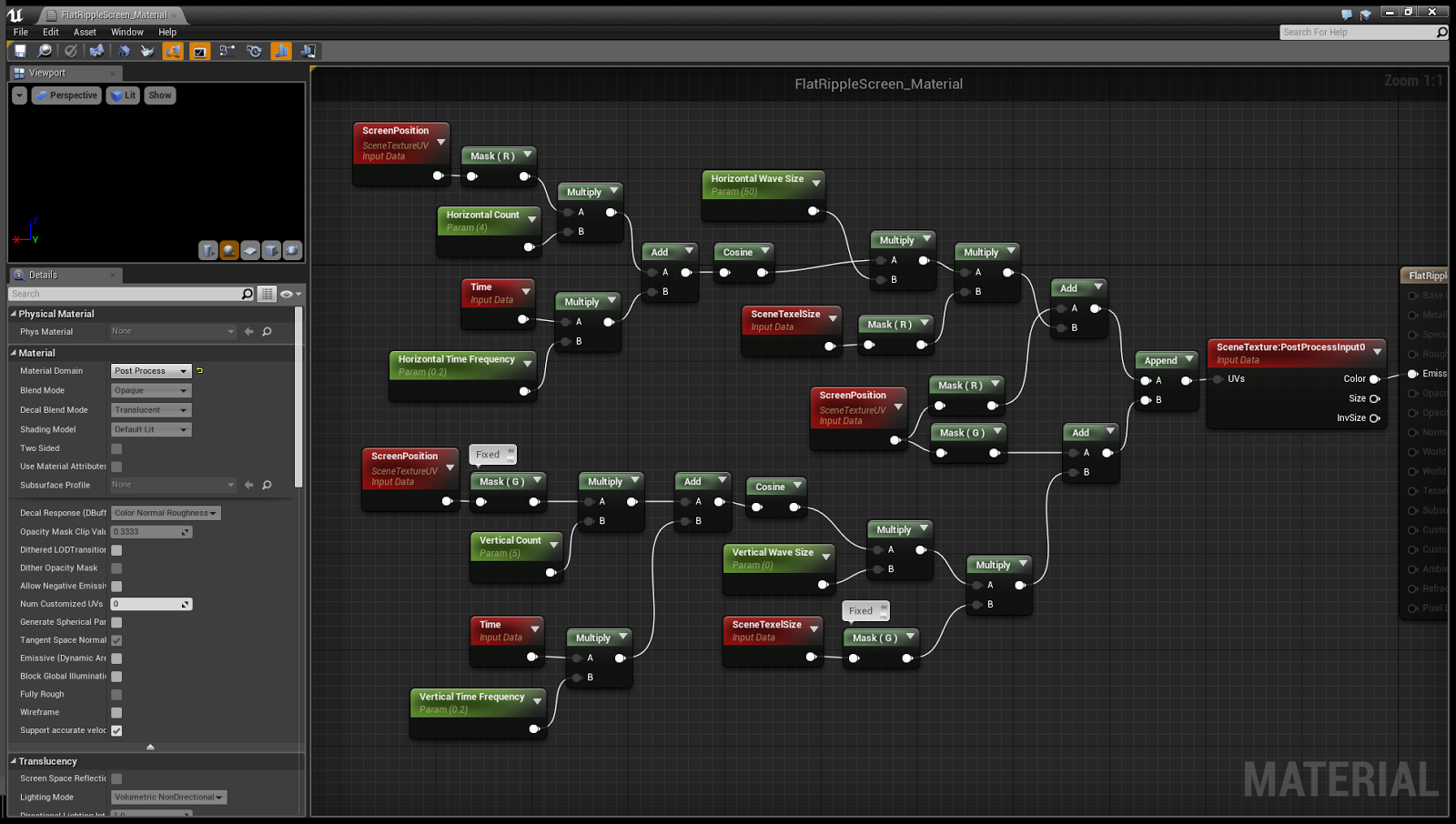 Screen Ripple Effect Material(Fixed Version)