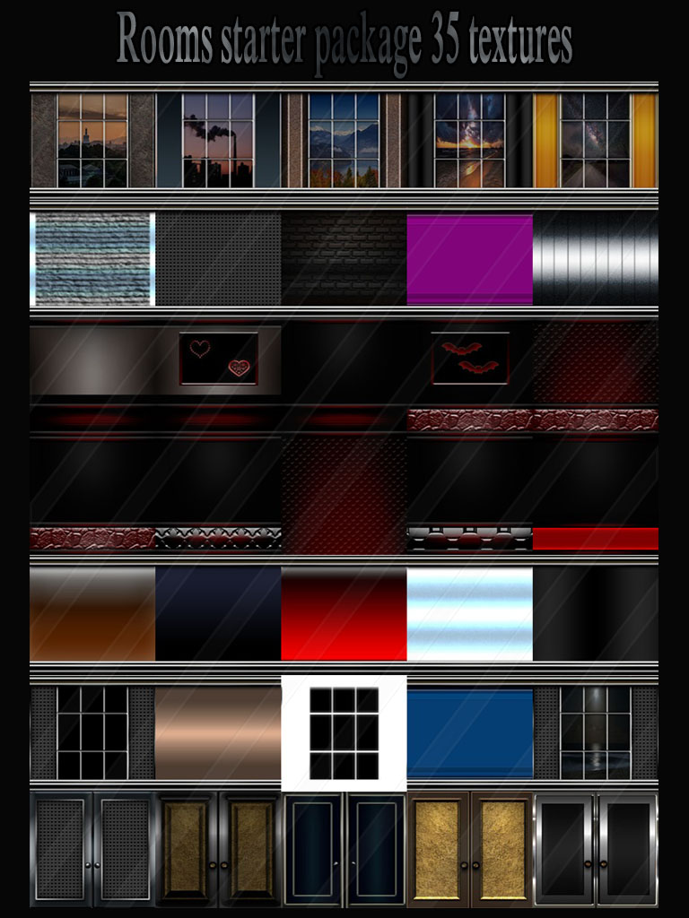TEXTURES IMVU FOR SALE: Rooms starter package 35 textures rooms imvu