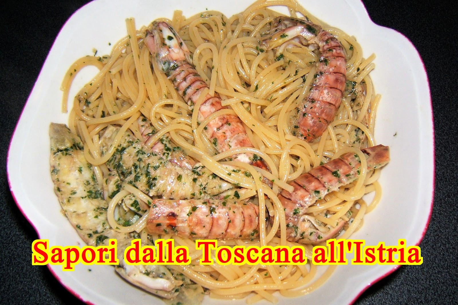 Sapori dalla Toscana all'Istria: Spaghetti con le canocchie (canoce o ...