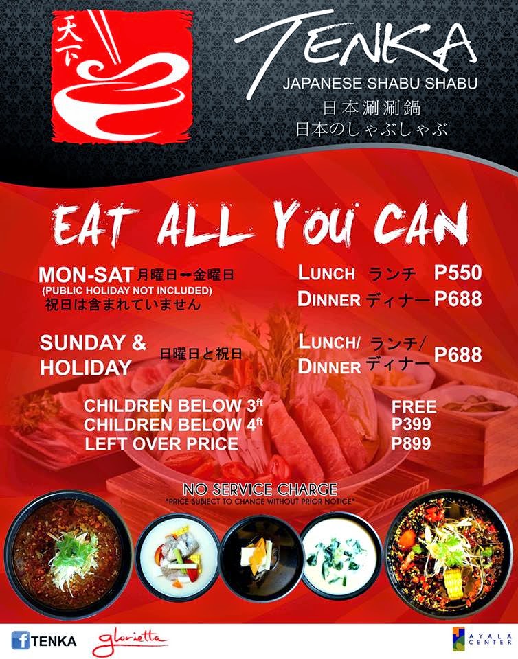 Manila Shopper: Tenka Japanese Shabu Shabu Promo for Birthday Celebrators