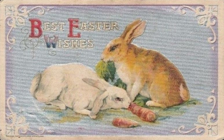 A Collection of 30 Cute Bunny Rabbit Vintage Easter Postcards ~ Vintage ...