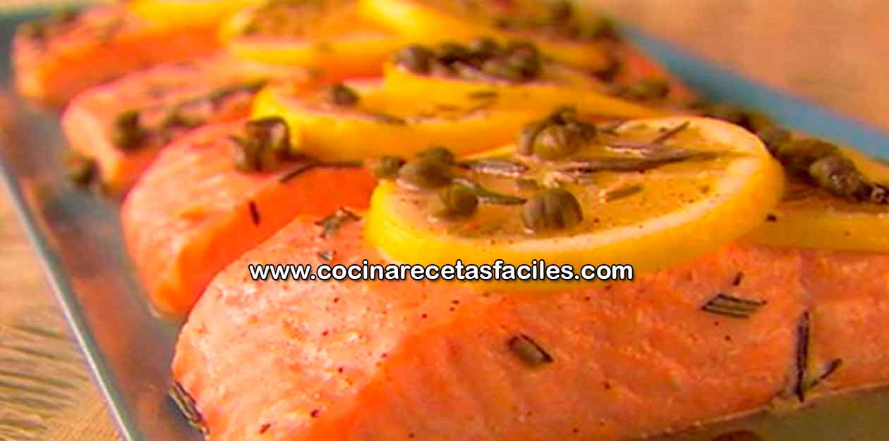Receta de Salmón con limón confitado