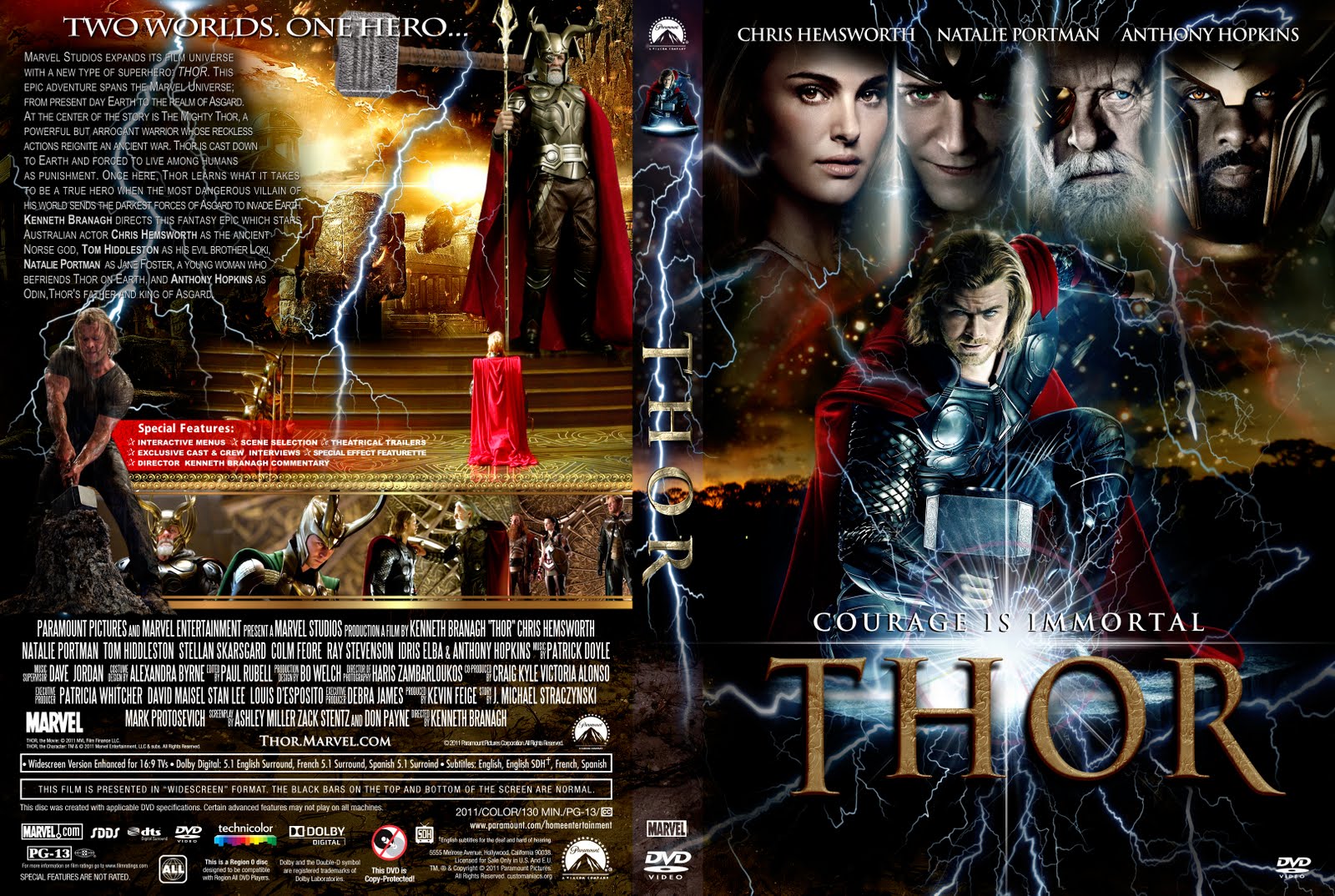 DVD COVERS AND LABELS: THOR 2011 DVD COVER