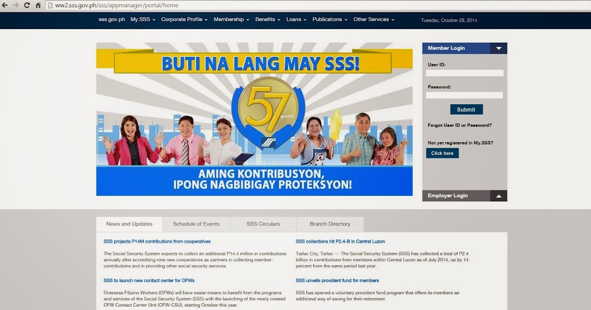 SSS.GOV.PH new Website and URL for their Members is now Up