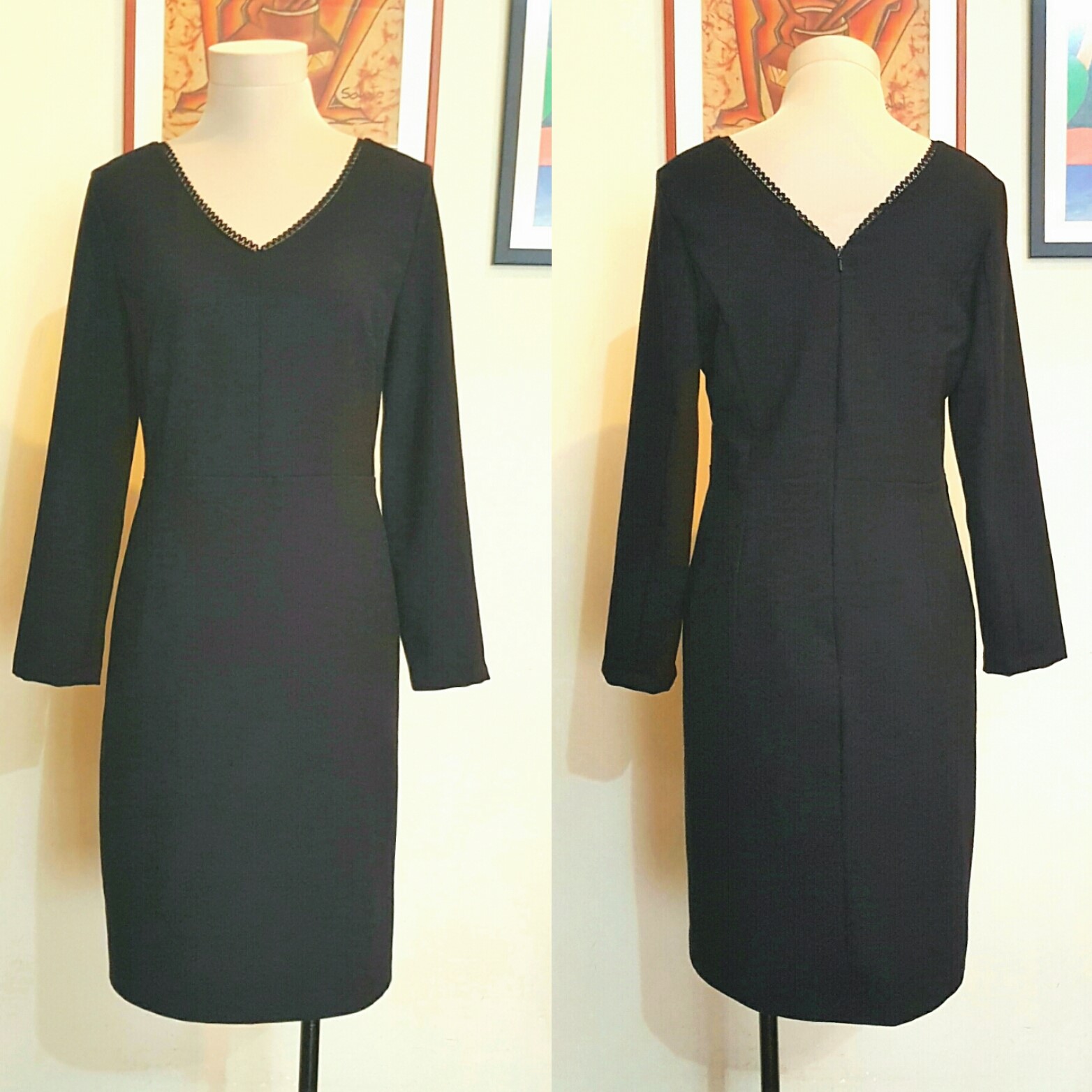 Classic V-neck Dress