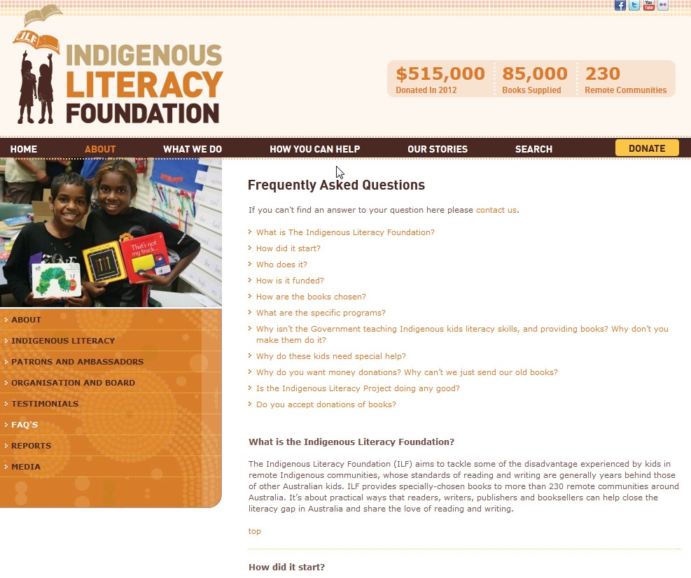 Friends of Gladesville Library: Indigenous Literacy Project