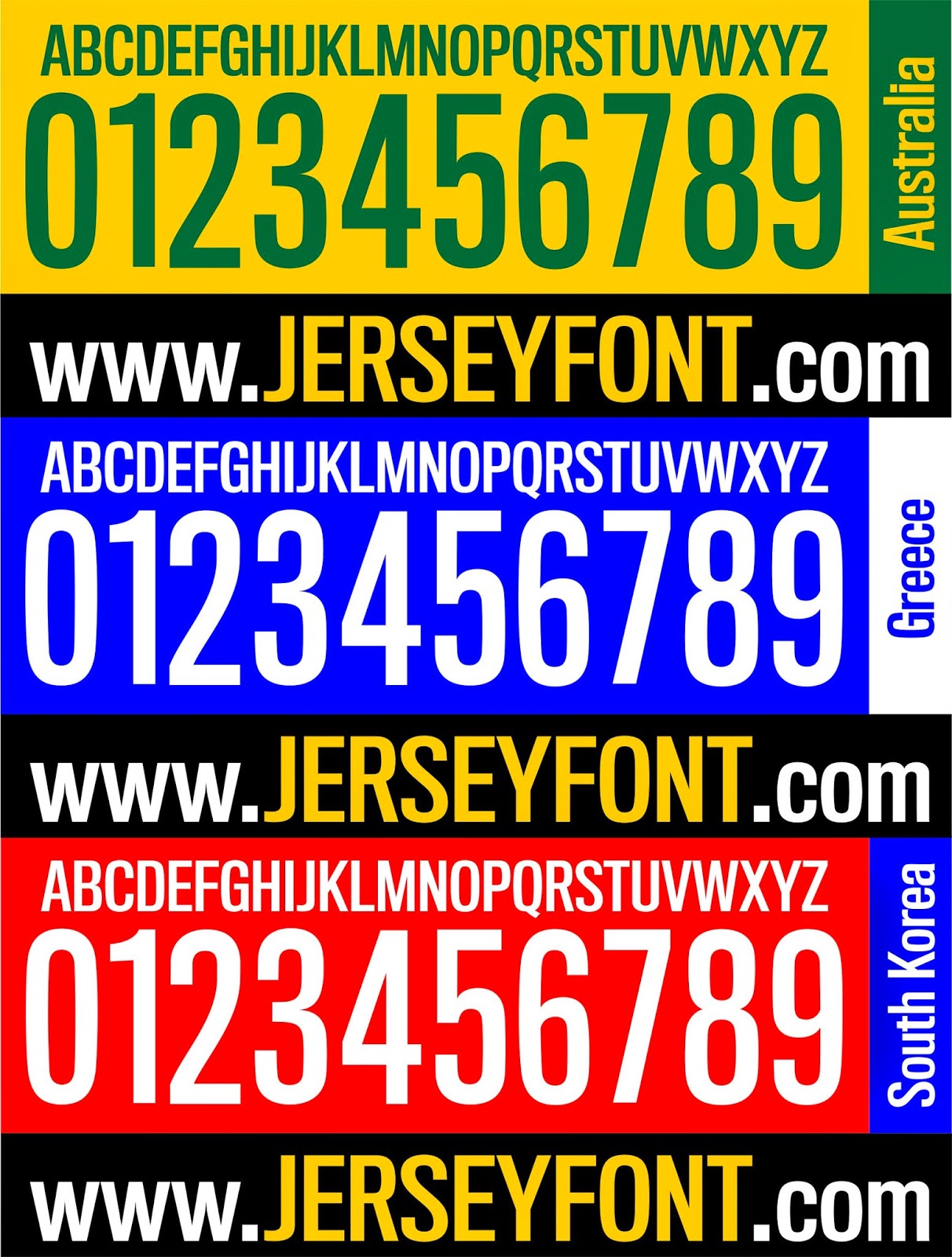 Nike World Cup 2014 Font Number (Vector)