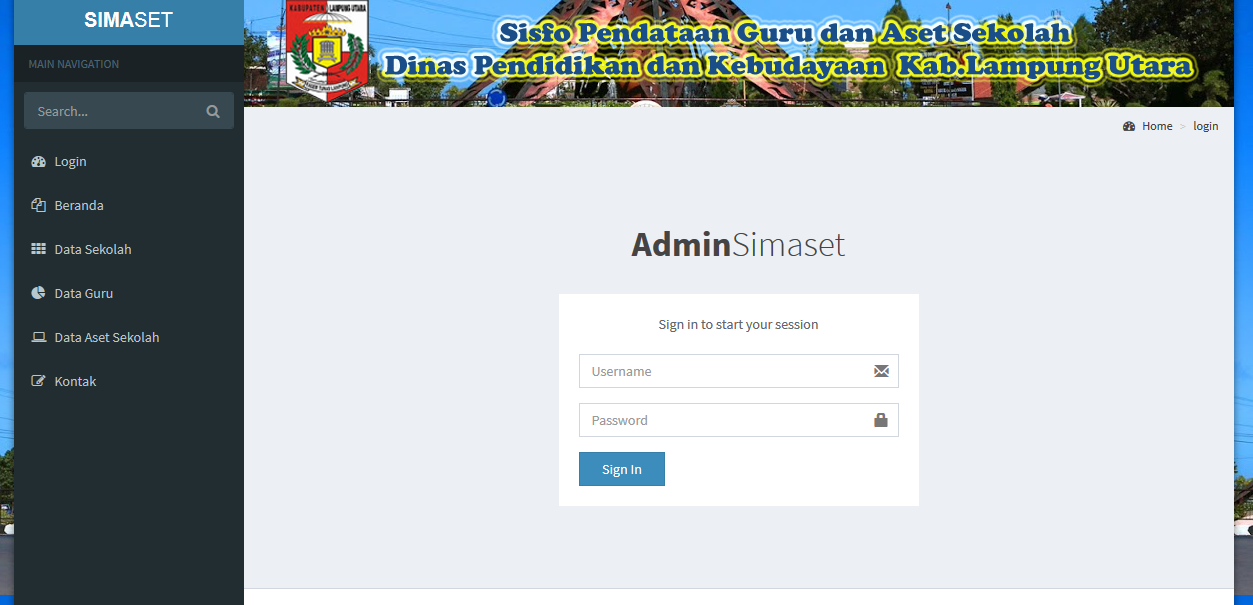 Aplikasi SIM ASET Sekolah Berbasis Web PHP MYSQL - kumpulan aplikasi ...