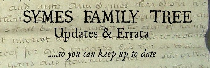 SYMES FAMILY TREE (Updates & Errata): Welcome and Introduction to The ...