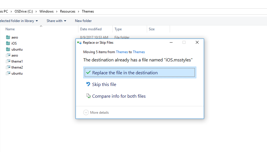iOS 11 Theme for Windows 10