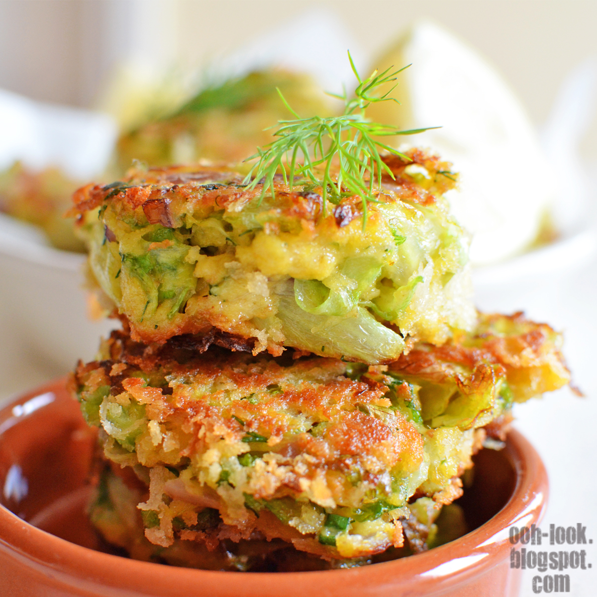 Ooh, Look...: These are lettuce dill and mint cakes, not fritters