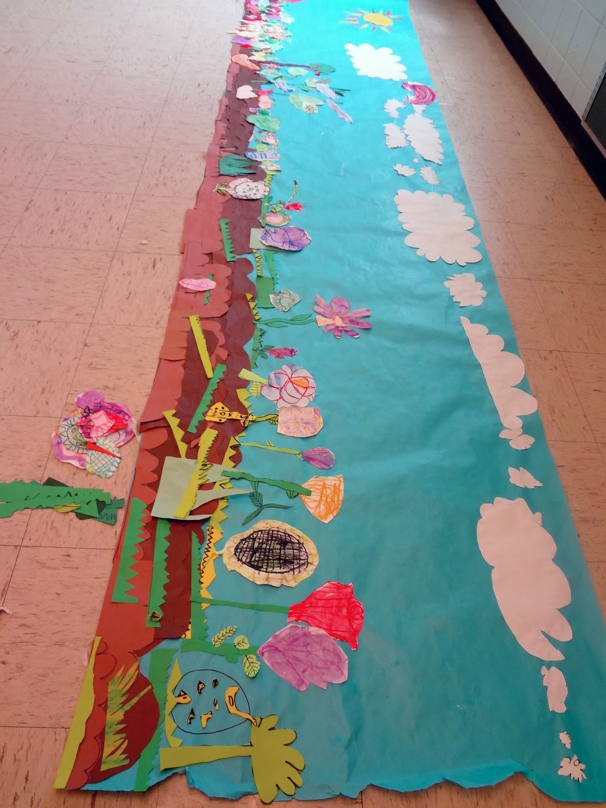 The Talking Walls: Spring Garden Collaborative Paper Mural!