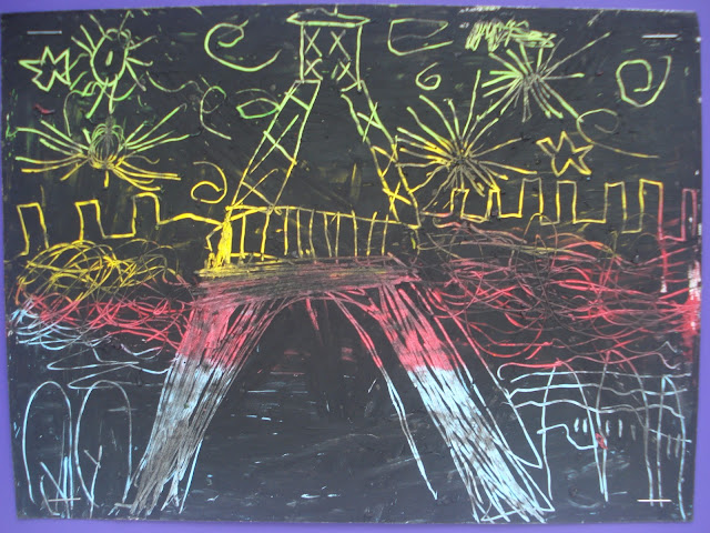 Andrea Ferrari Studio Art 2011: Grade 1 Crayon Etching