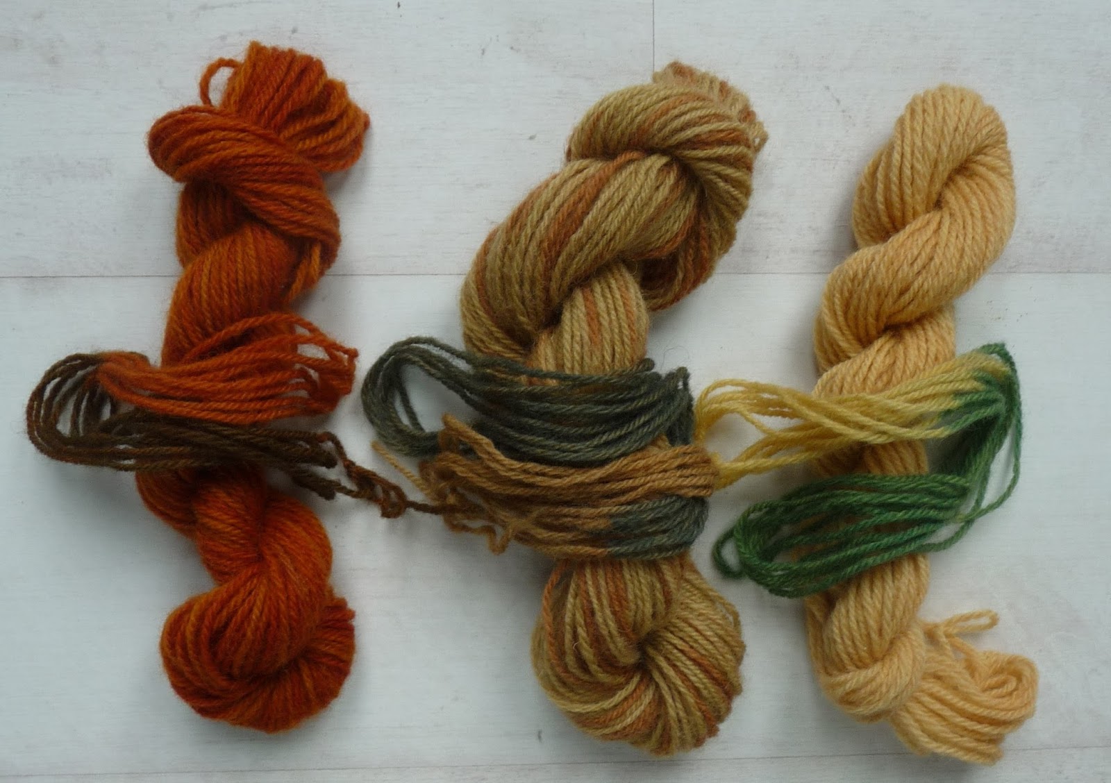 Wool - Tribulations of Hand Spinning and Herbal Dyeing: Overdyeing with ...