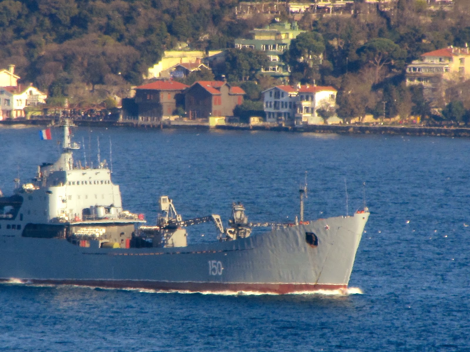 WARSHIPS ON THE BOSPHORUS: 150 SARATOV, Alligator class large landing ship