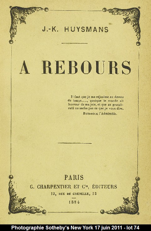 Octave Uzanne (1851-1931): Envoi autographe de J.-K. Huysmans à Octave ...