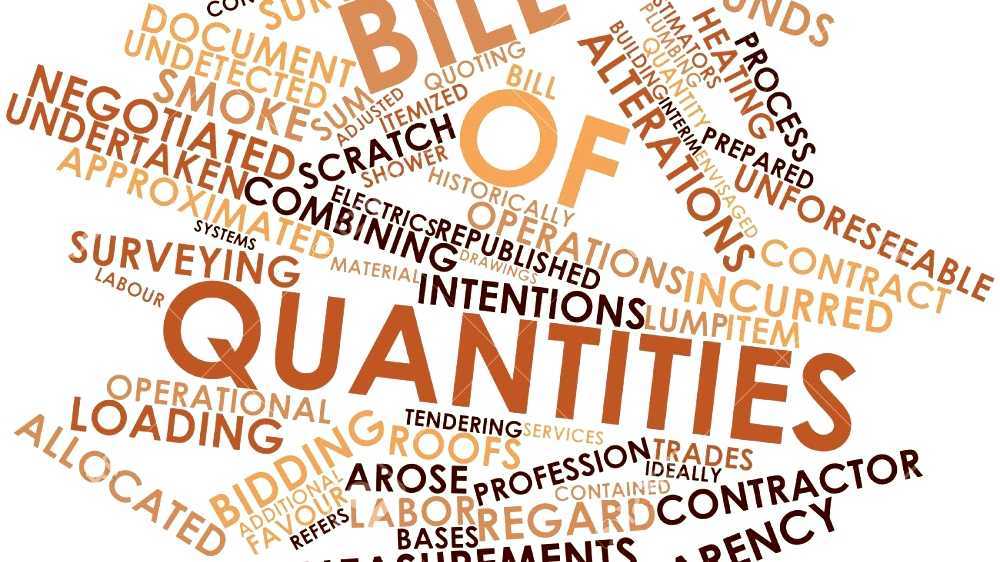 Bill of quantities