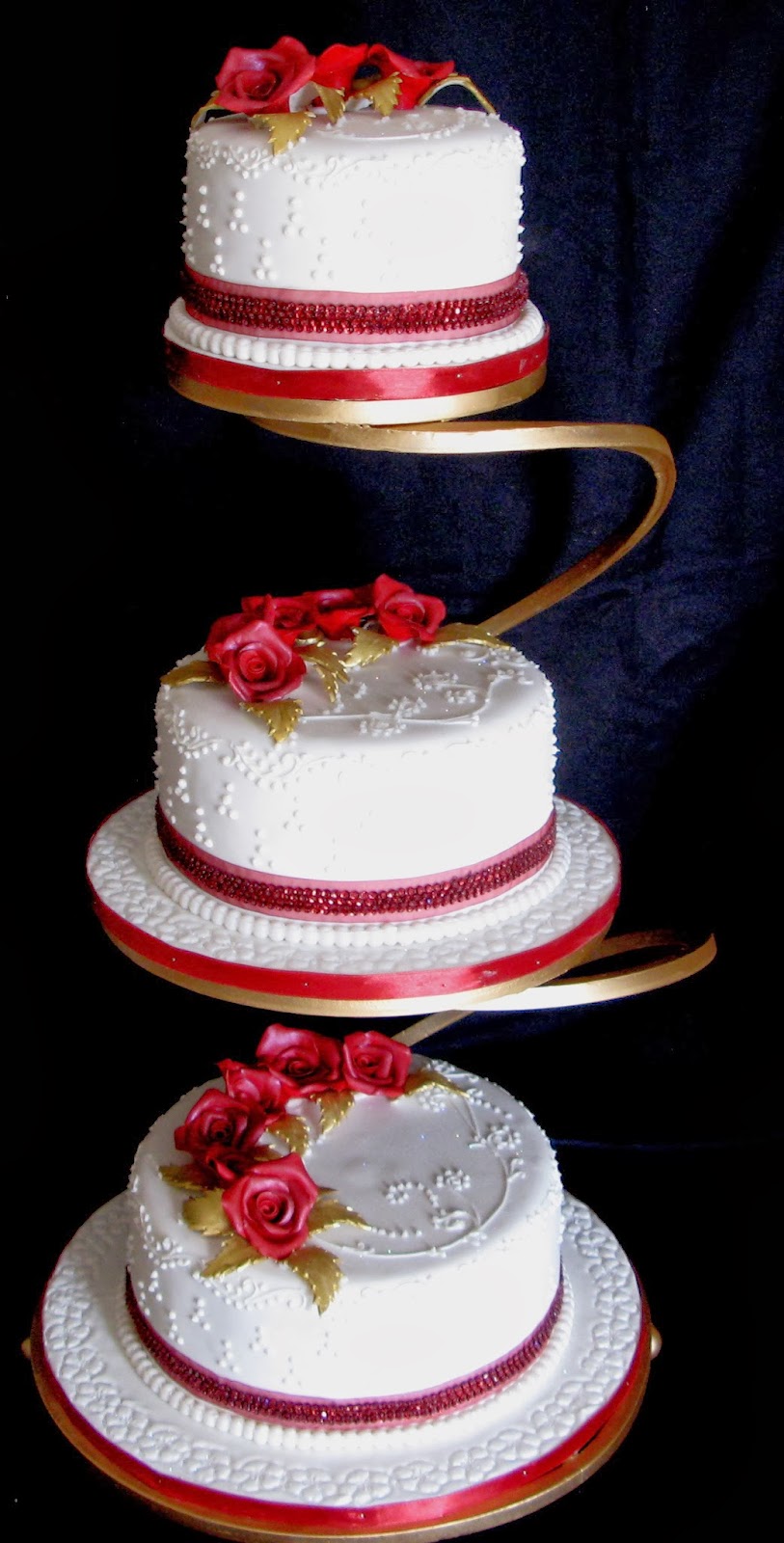 Sugarcraft by Soni: Three Wedding Cakes: Roses