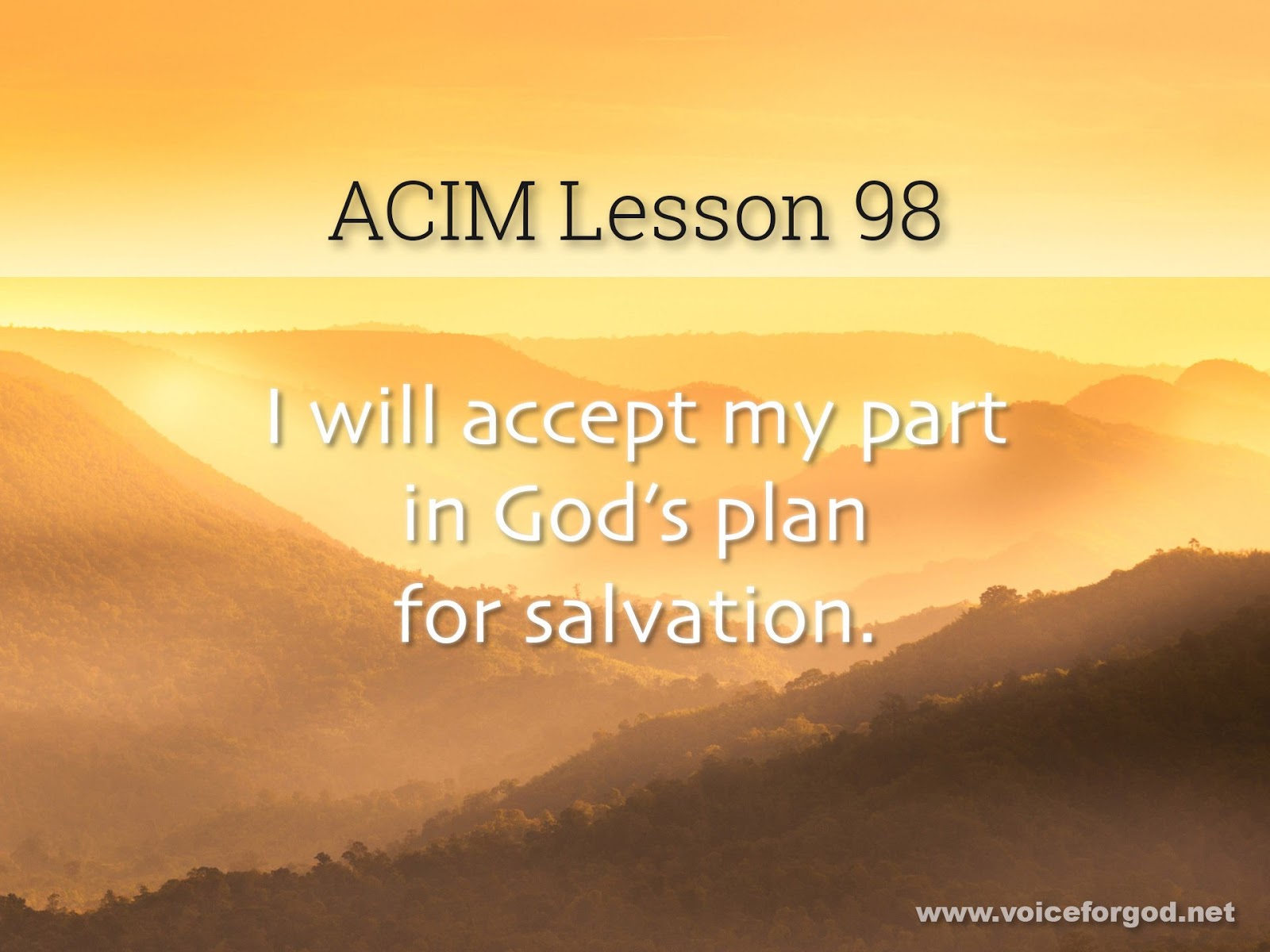 Miracle Life: ACIM Workbook Lesson 98