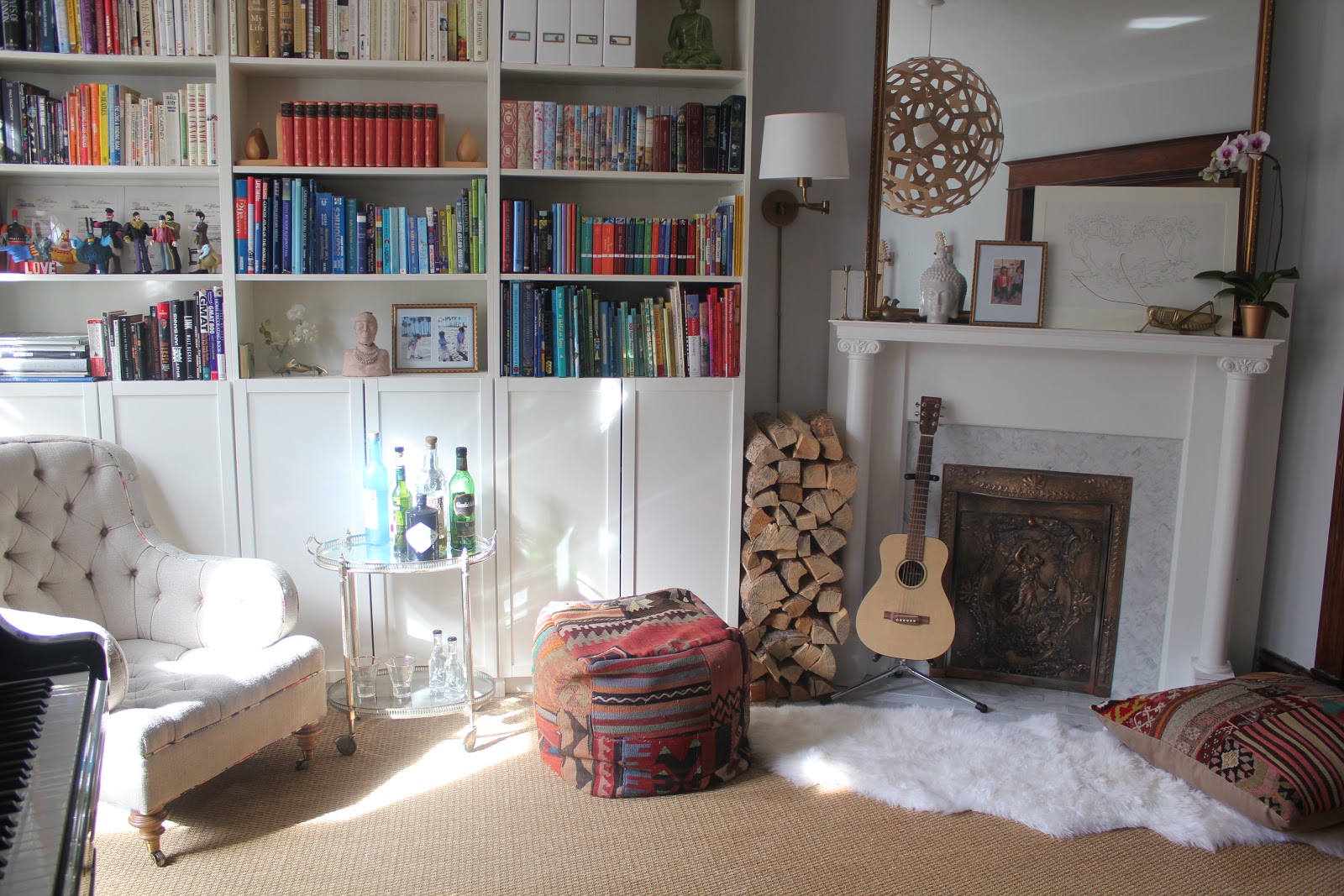 Back on Festive Road: Adding Some Bohemia to the Library/Music Room